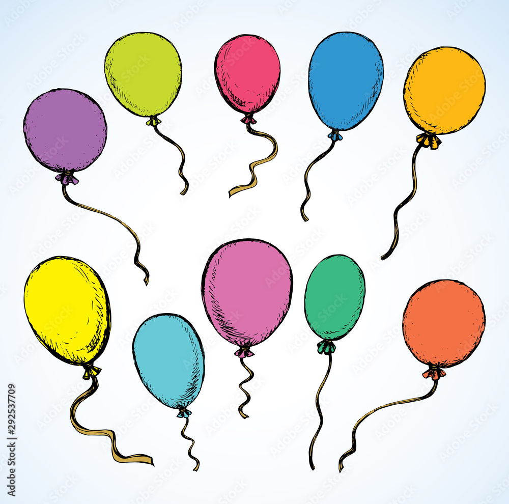 Inflatable balloon. Vector drawing Stock Vector | Adobe Stock