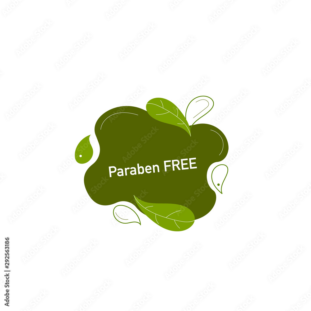 Paraben free icon. vector label. logo for skincare health safe product ...