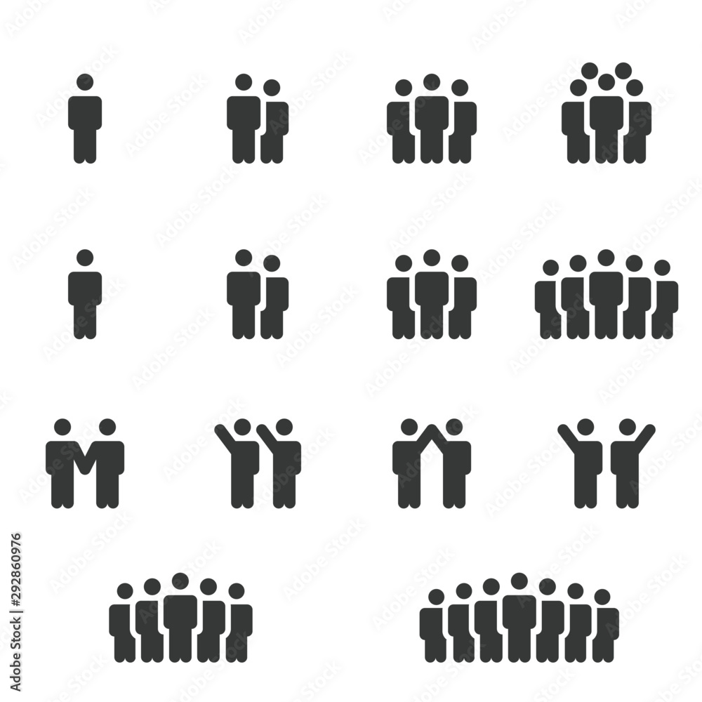 People Icons Line work group Team Vector Stock Vector | Adobe Stock
