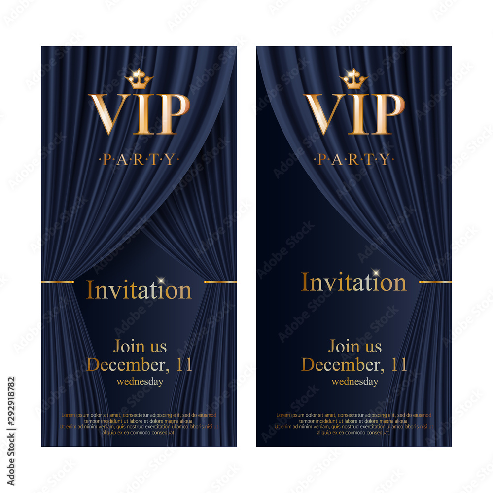 VIP invitation card premium design template. Stock Vector | Adobe Stock