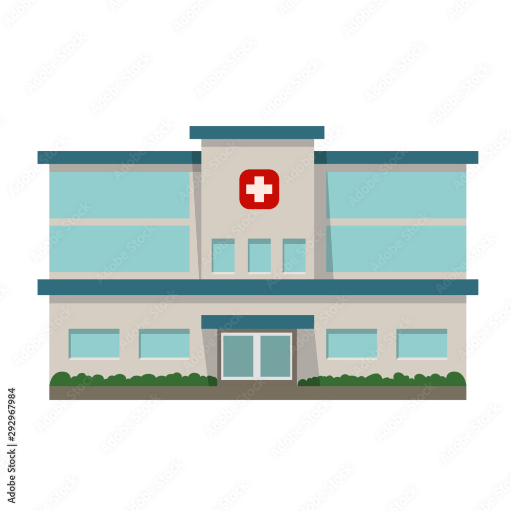 hospital vector illustration on white background Stock Vector | Adobe Stock