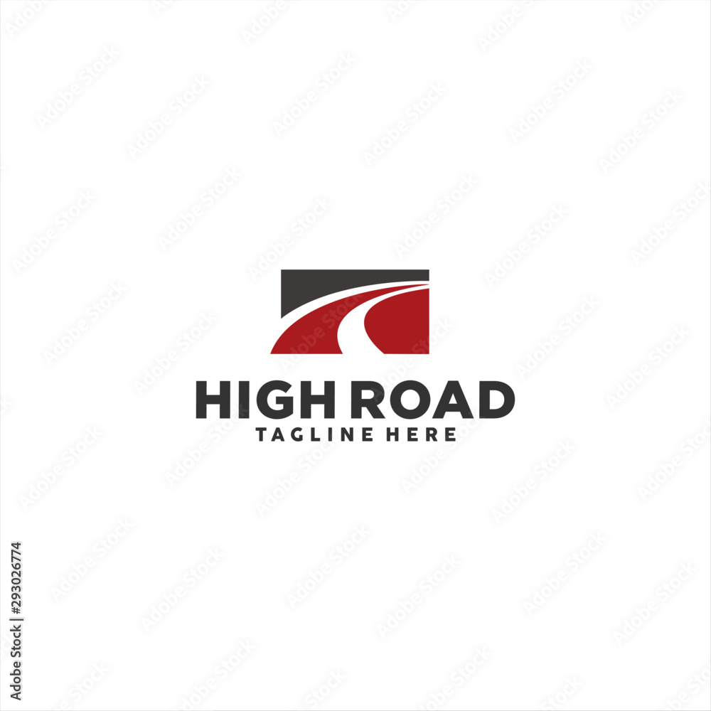 High Road Logo Design Inspiration Stock Vector | Adobe Stock