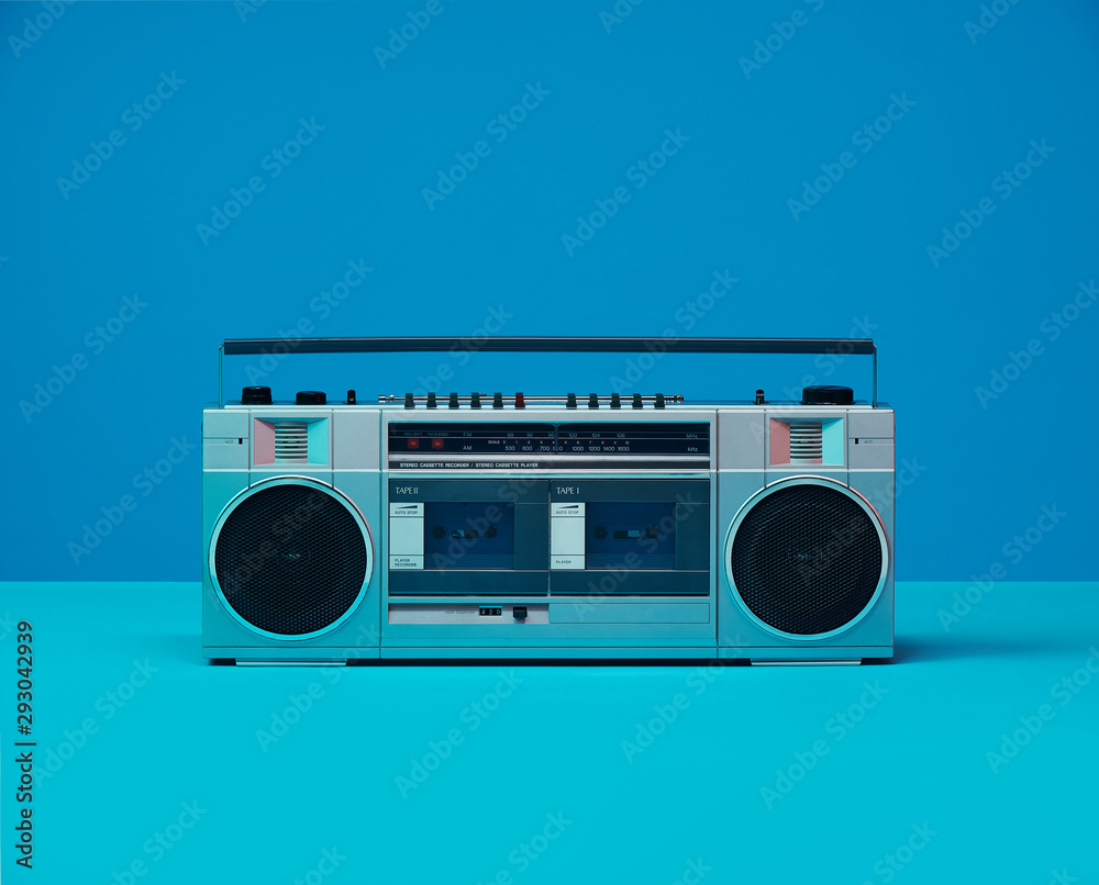 Vintage 80's 90's Boom Box Ghetto Blaster Dual Cassette Recorder Player ...
