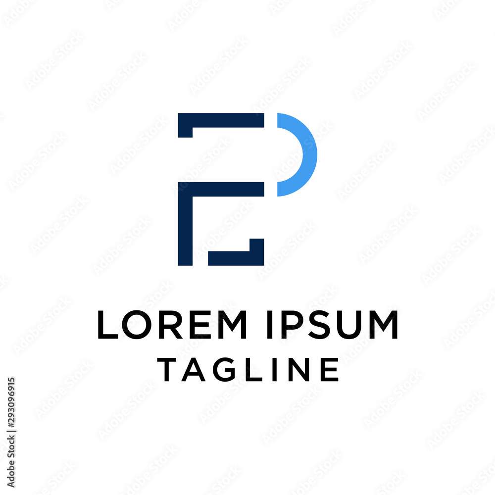 ef, EFP, FP, letter vector logo Design Template Stock Vector | Adobe Stock