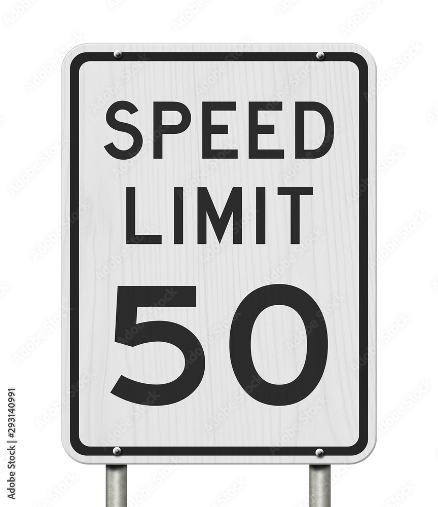 US 50 mph Speed Limit sign Stock Photo | Adobe Stock