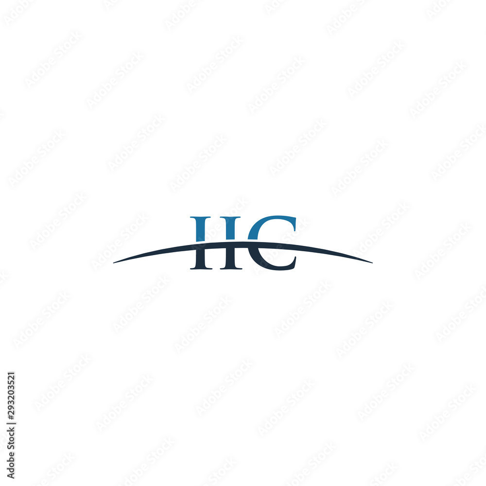 Initial letter IIC, overlapping movement swoosh horizon logo company ...