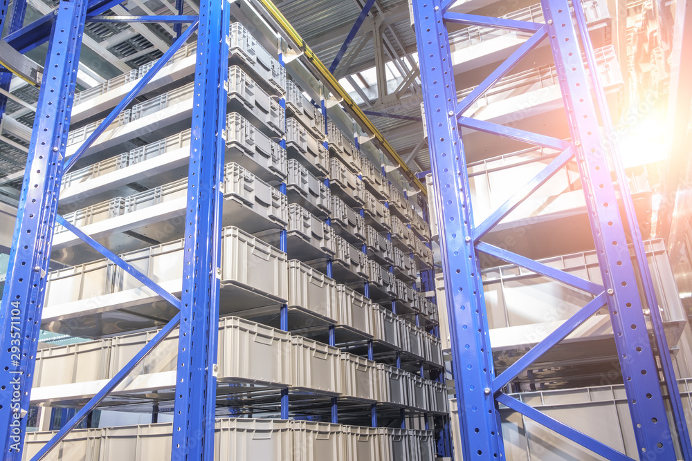 Warehouse racks metal dismountable constructions, modern warehouse ...