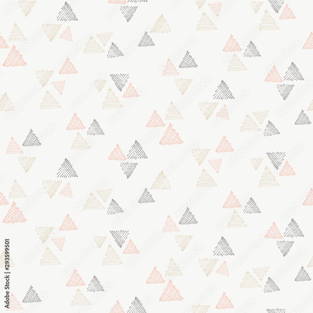 Mountain range hatch and cross hatch seamless vector pattern. Stock ...
