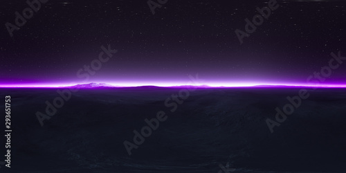 360 degree starry night sky texture, night alien desert landscape ...