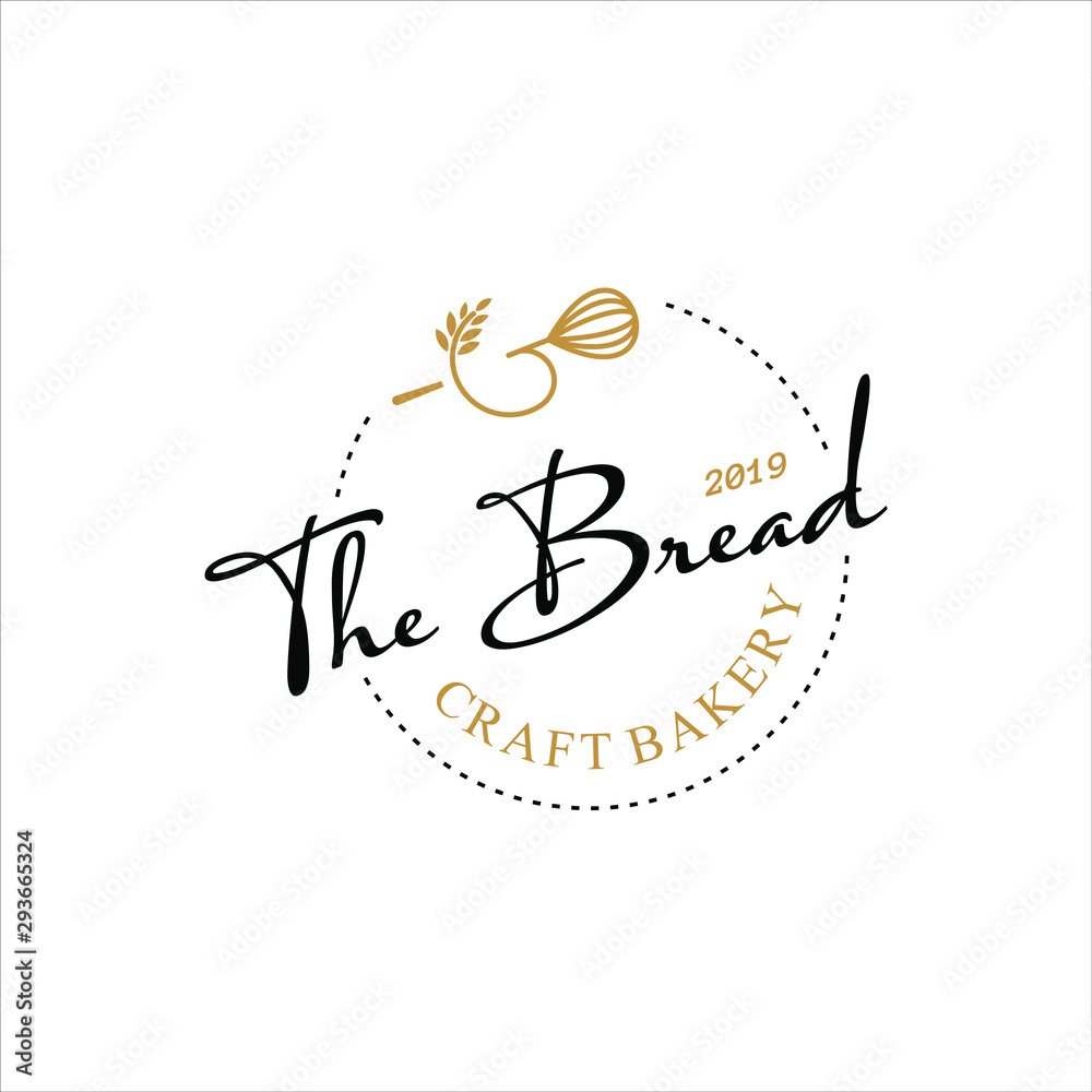 Circle Bakery Logo Design Stock Vector | Adobe Stock