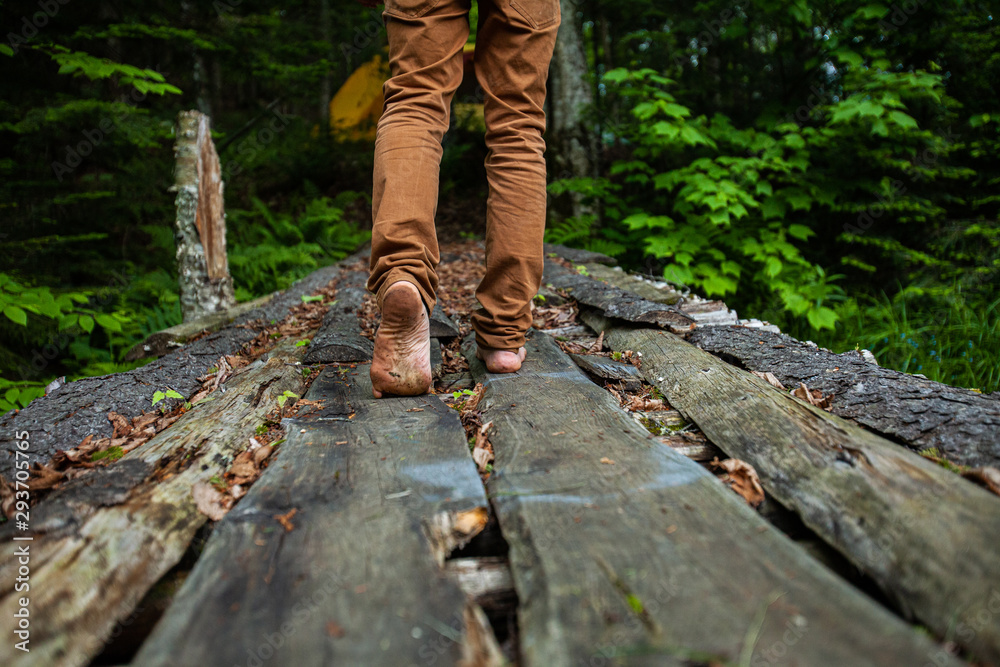 Diverse people enjoy spiritual gathering A close up view on the bare ...