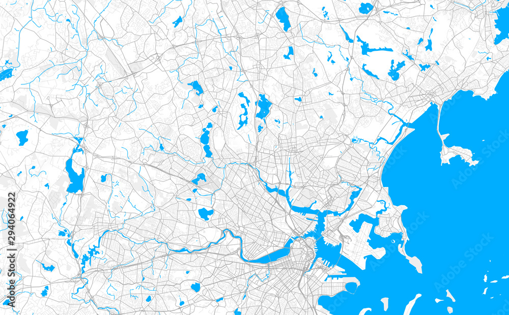 Rich detailed vector map of Medford, Massachusetts, USA Stock Vector ...