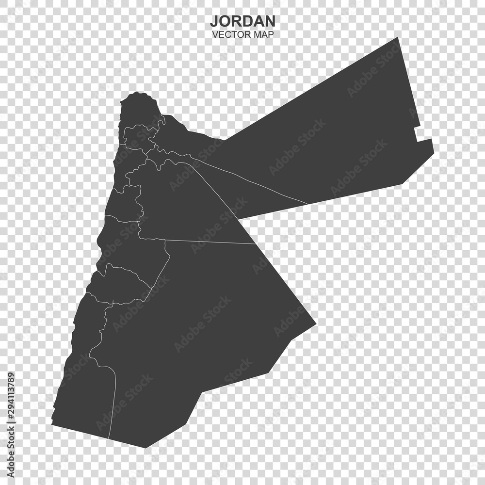 political map of Jordan isolated on transparent background 素材庫向量圖 ...