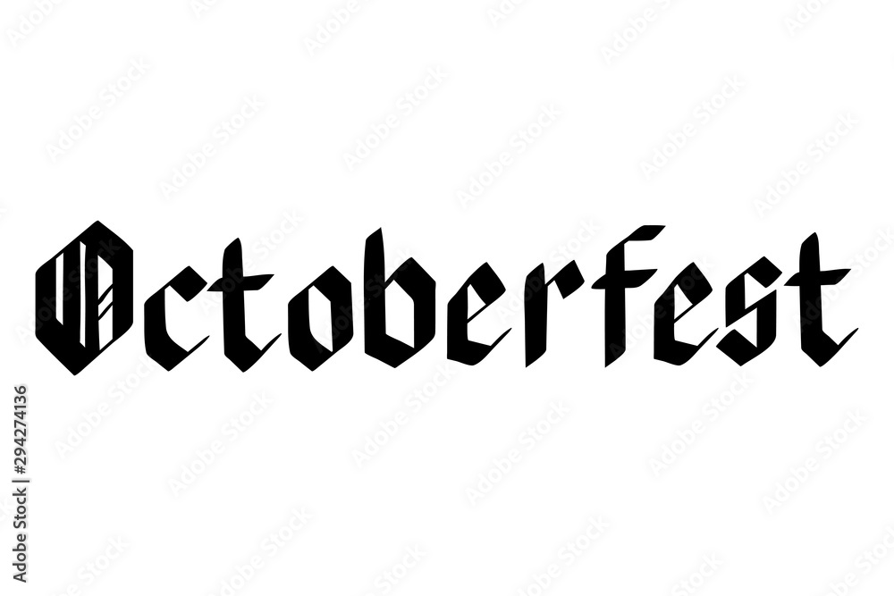 oktoberfest lettering calligraphy font icon Stock Vector | Adobe Stock