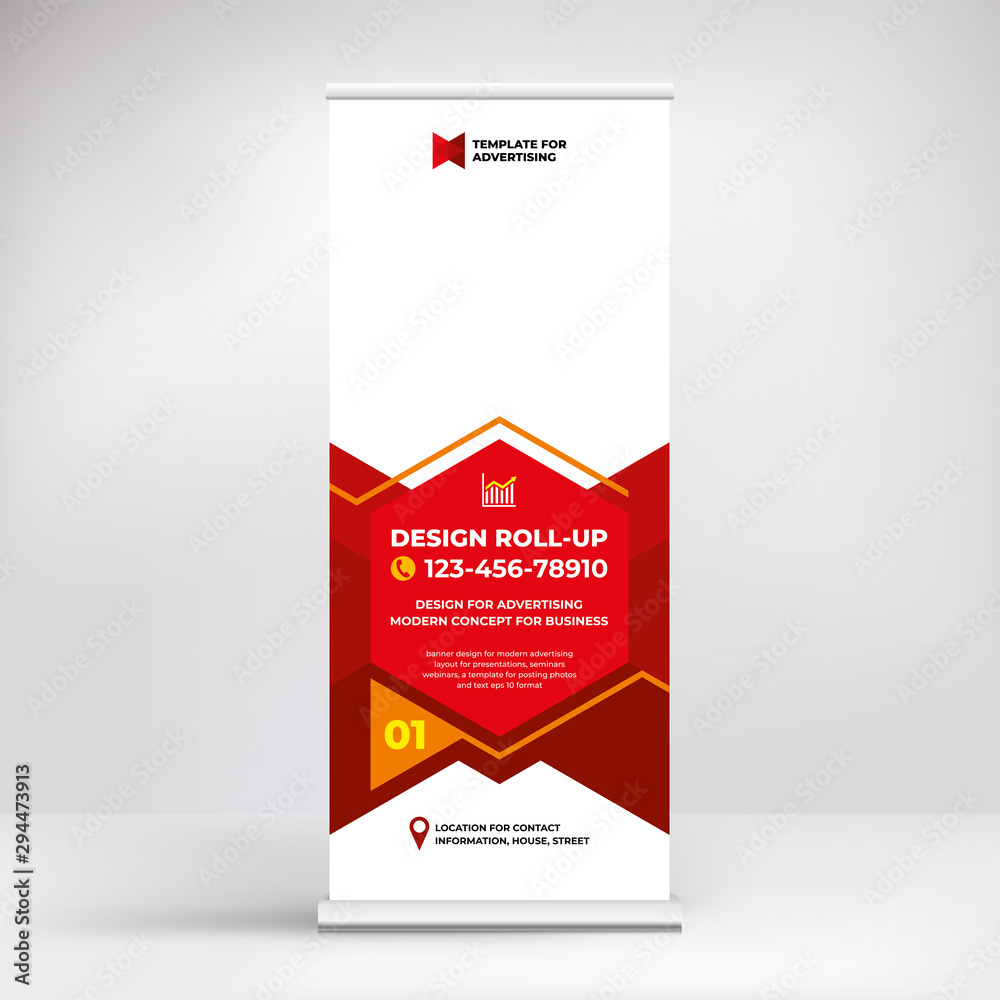 Roll-up banner design, layout for advertising, conferences, seminars ...