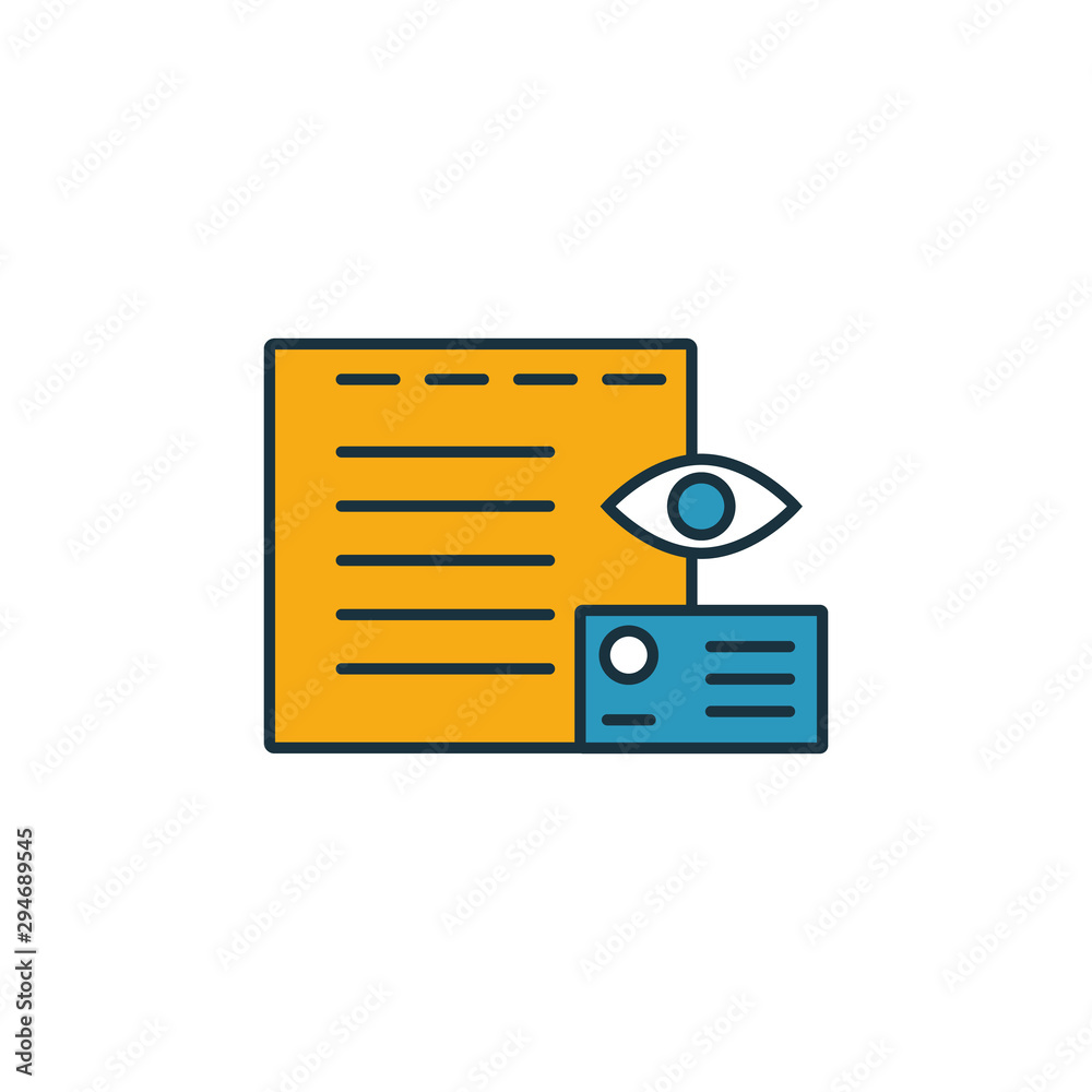 Branding icon. Outline filled creative elemet from advertising icons ...