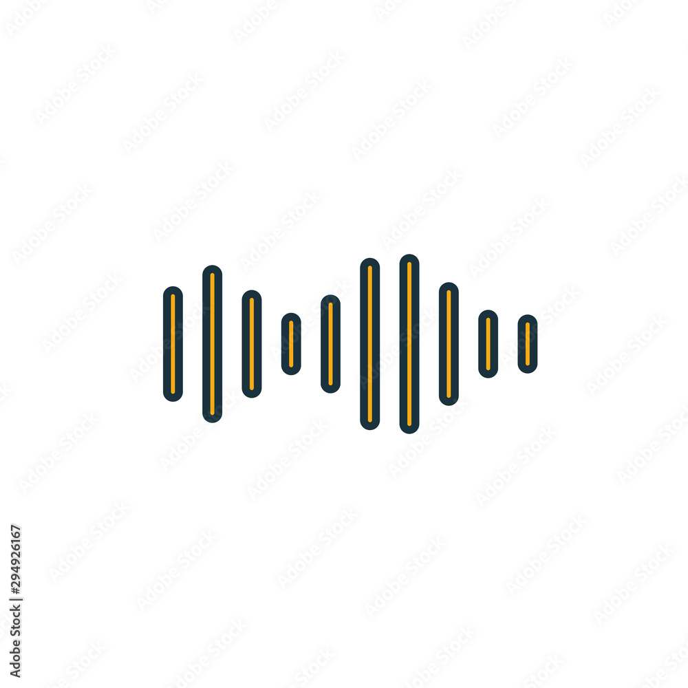 Audio Wave icon. Outline filled creative elemet from audio buttons ...