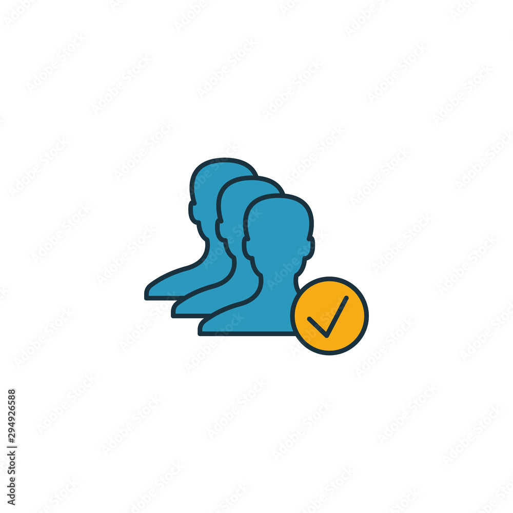 Corporate Ethics icon. Outline filled creative elemet from business ...