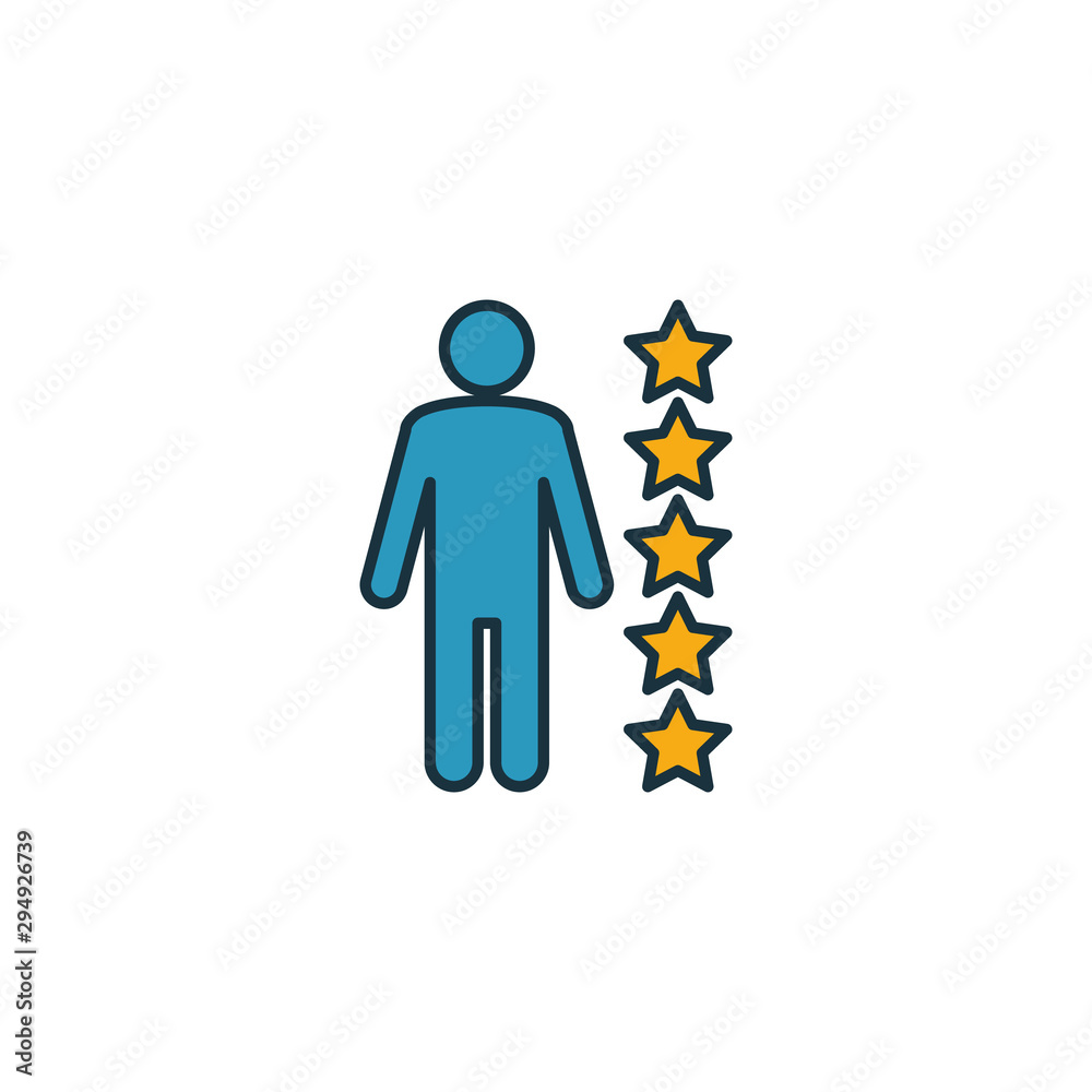 Superior icon. Outline filled creative elemet from business ethics ...