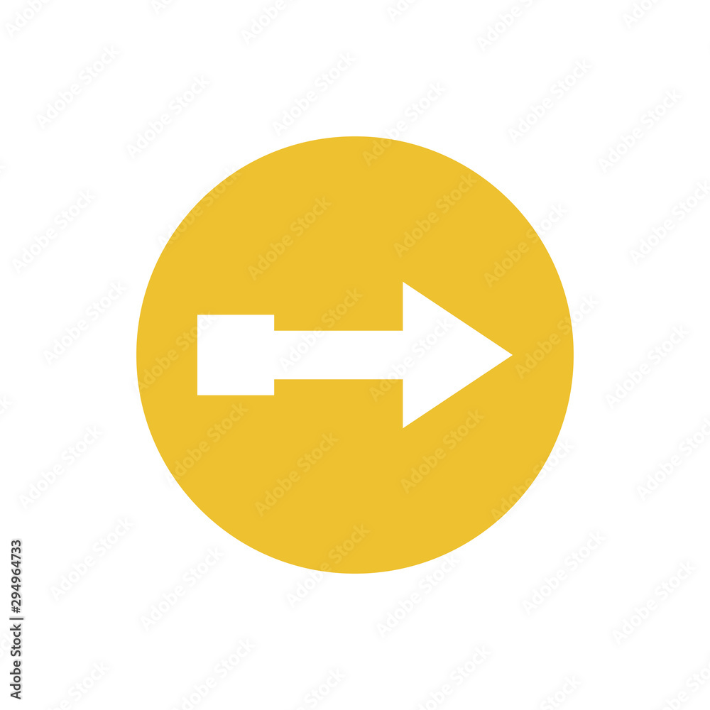 icon of arrow button in color circle Stock Vector | Adobe Stock