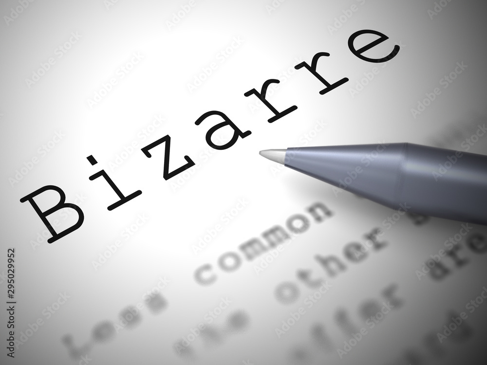 Bizarre definition concept icon showing the meaning of strange ...