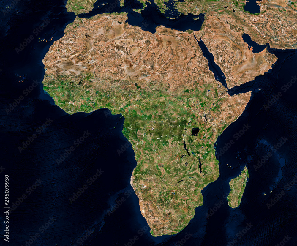 High resolution Satellite image of Africa (Isolated imagery of Africa ...
