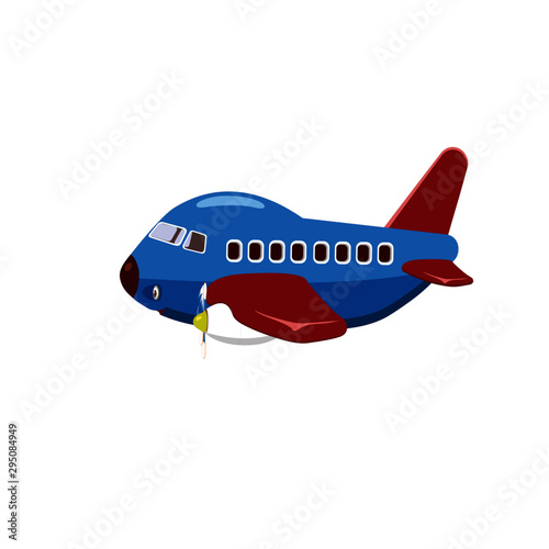 Aeroplane Side View - Cartoon Vector Image Stock Vector | Adobe Stock