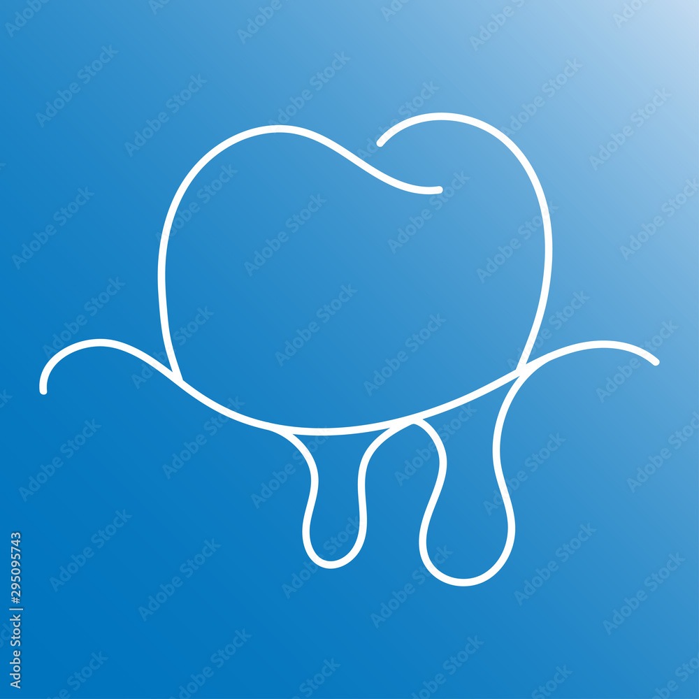 Gum bleeding linear icon. Thin line illustration. Gingivitis. Contour ...