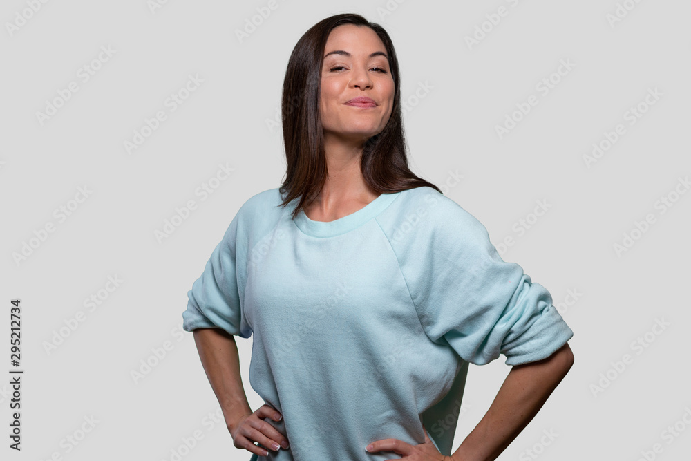 Woman standing with proud posture, self confidence, high self esteem ...