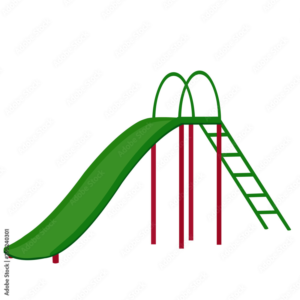 Green Slide - Cartoon Vector Image Stock Vector | Adobe Stock