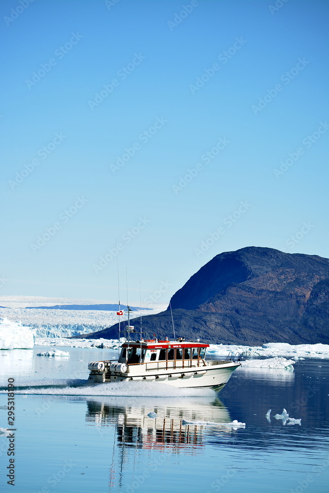 Disko Bay, Greenland - July - boat trip in the morning over the arctic ...