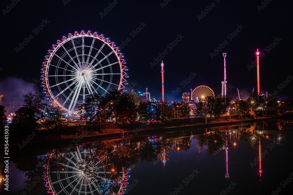 Ferris Wheel at Volksfest, Cannstatter Wasen, Stuttgart Germany Stock ...