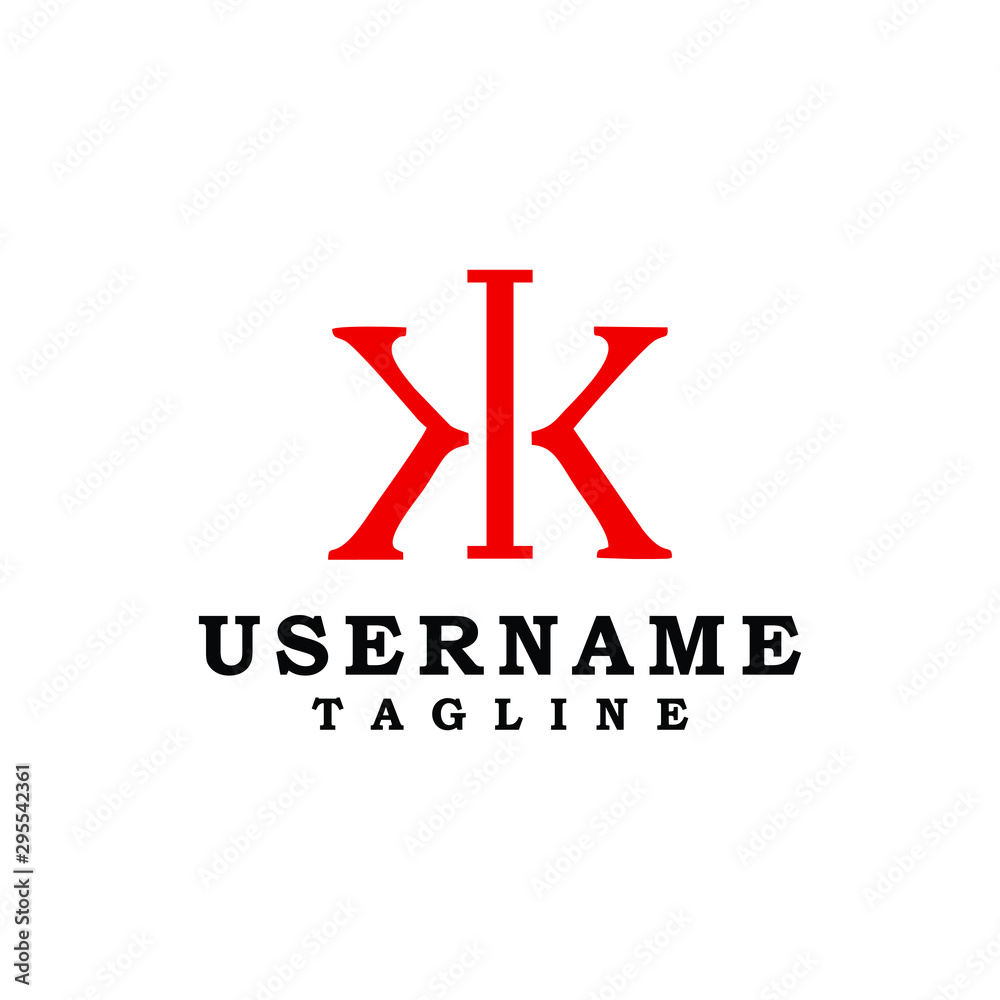 letter kk logo concept design symbol vector minimalist Stock Vector ...