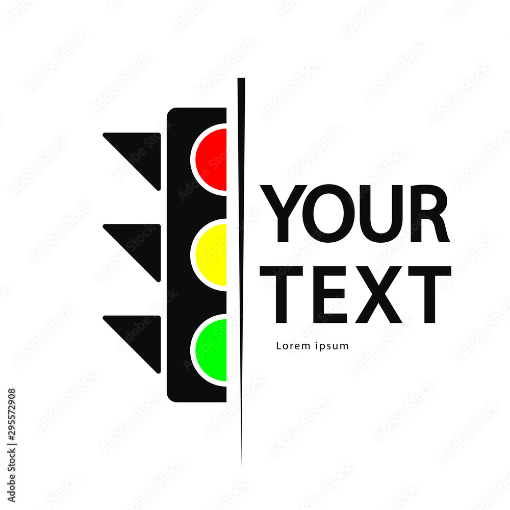 traffic light logo, icon isolate on white background. Stock Vector ...