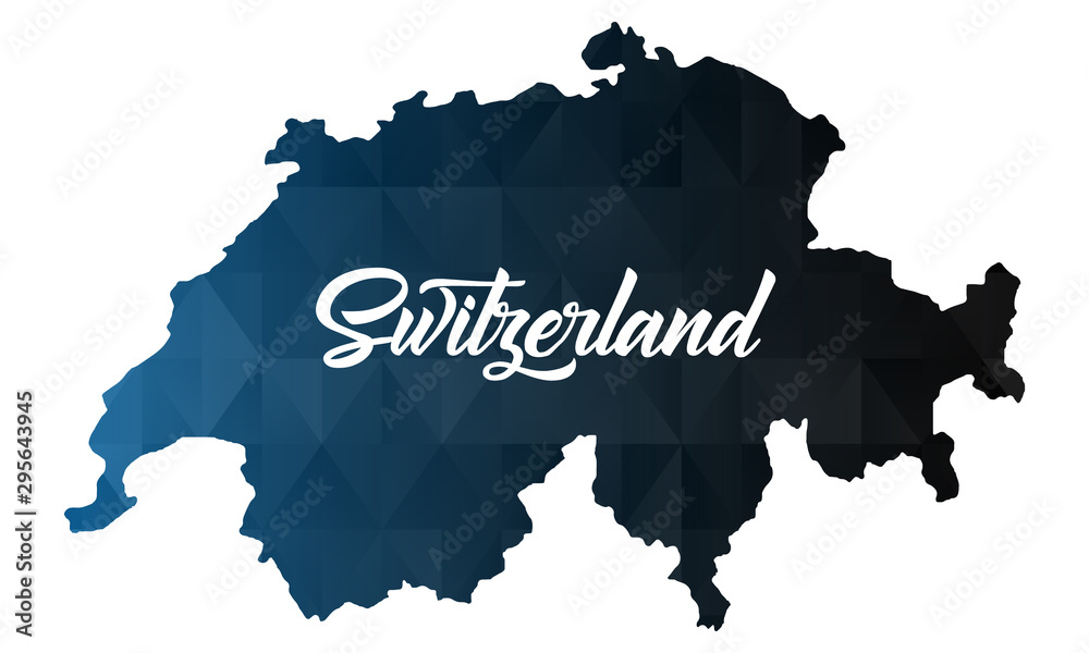 Map of Switzerland. Geometric polygon map vector Stock Vector | Adobe Stock