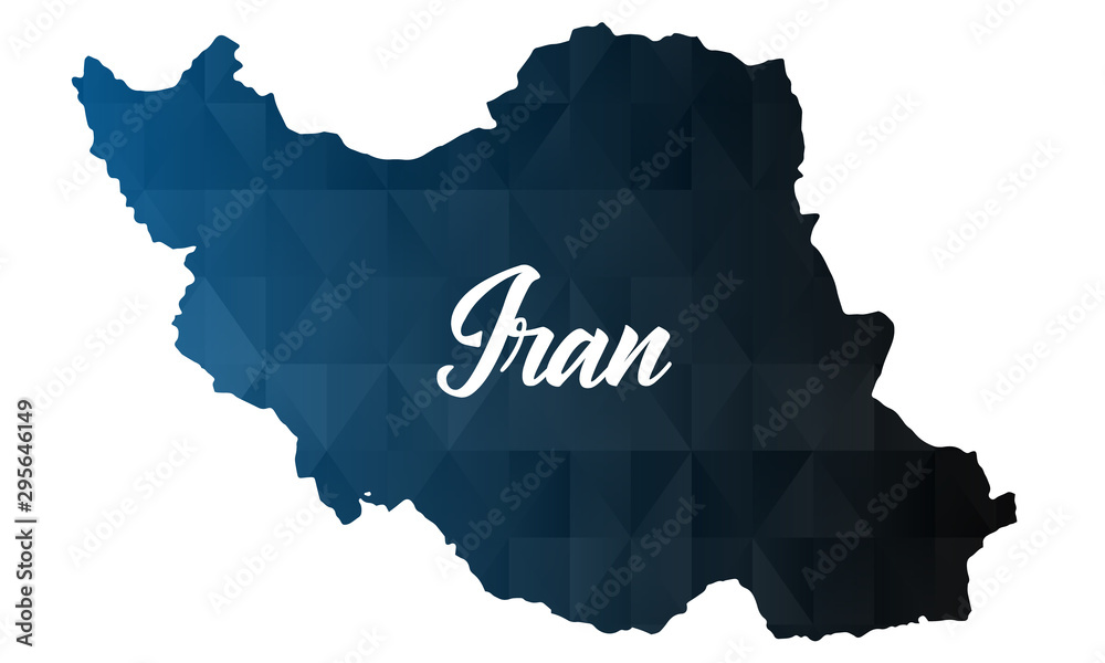 Map of Iran. Geometric polygon map vector Stock Vector | Adobe Stock