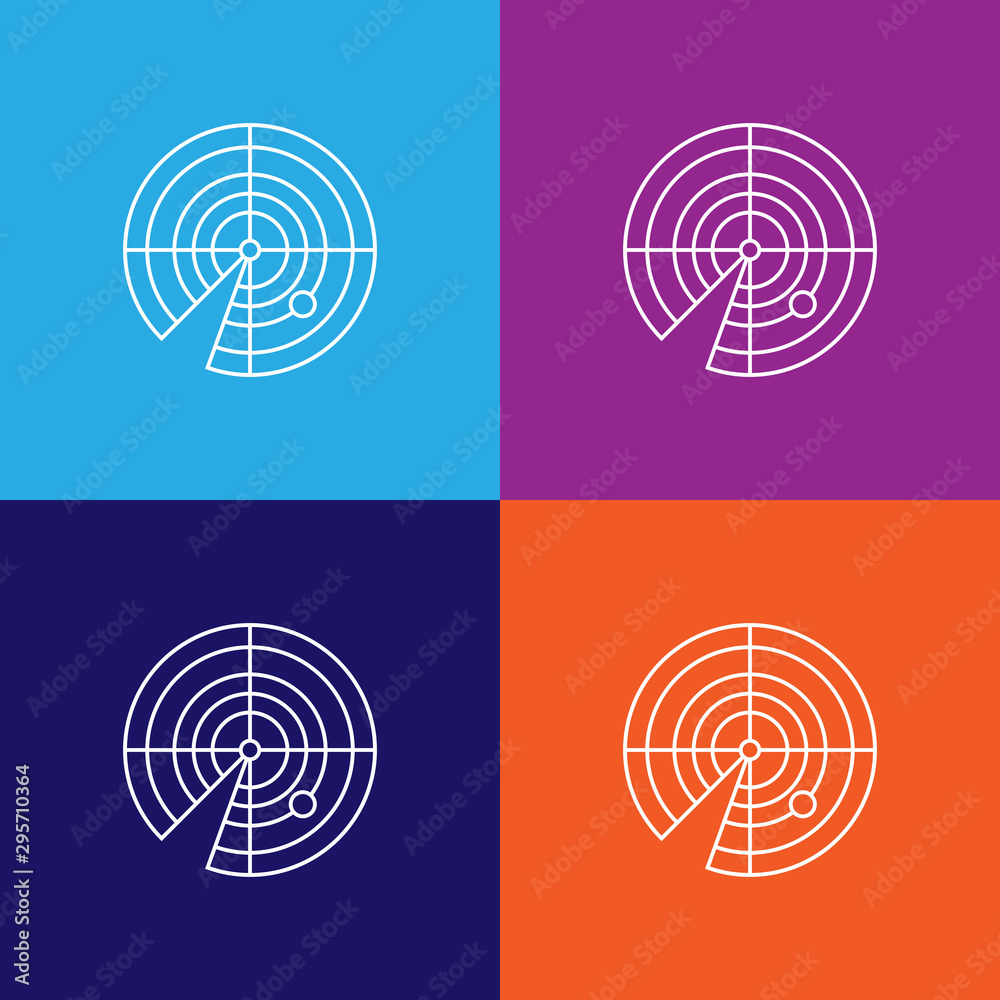 radar line icon. Elements of military illustration icons. Signs ...