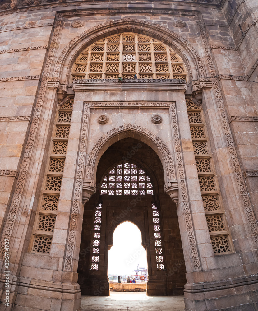 Vertical closeup image of Gateway of India Mumbai, Maharashtra, built ...