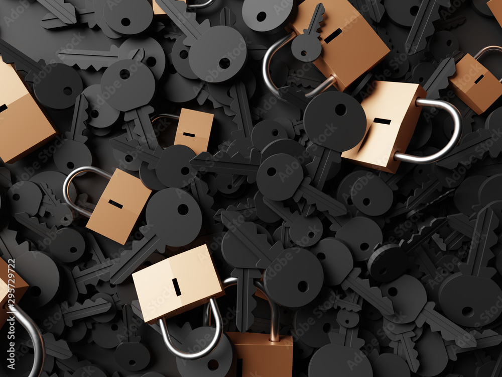 Padlocks with infinite keys, metaphor of problems, solutions and risk ...