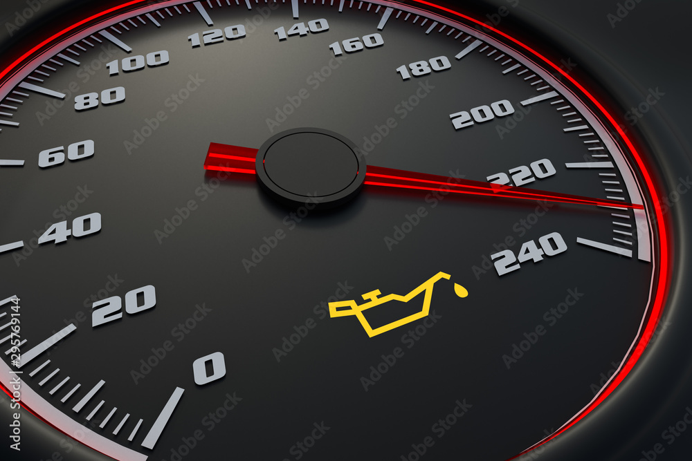 Oil light on car dashboard Stock Illustration | Adobe Stock