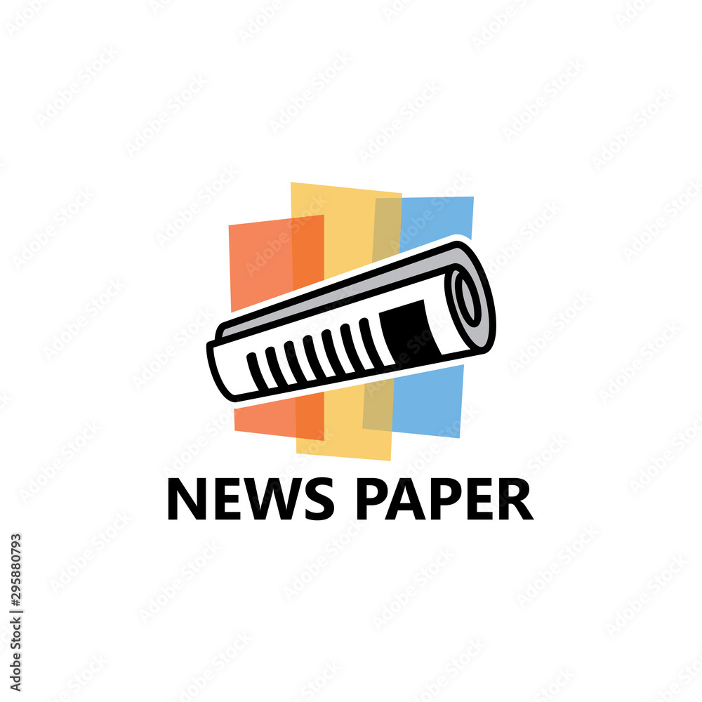 News Paper Logo Template Design Stock Vector | Adobe Stock