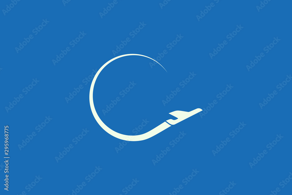 Vector illustration of plane shape design. Minimalist and simple logo ...