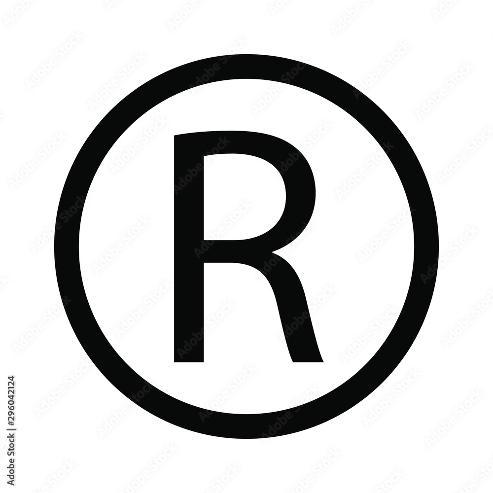 Vetor R symbol copyright sign vector image do Stock | Adobe Stock