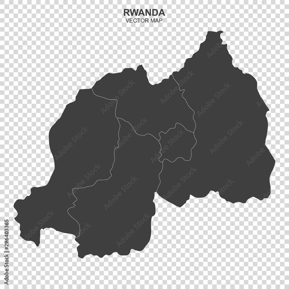 political map of Rwanda isolated on transparent background 素材庫向量圖 ...
