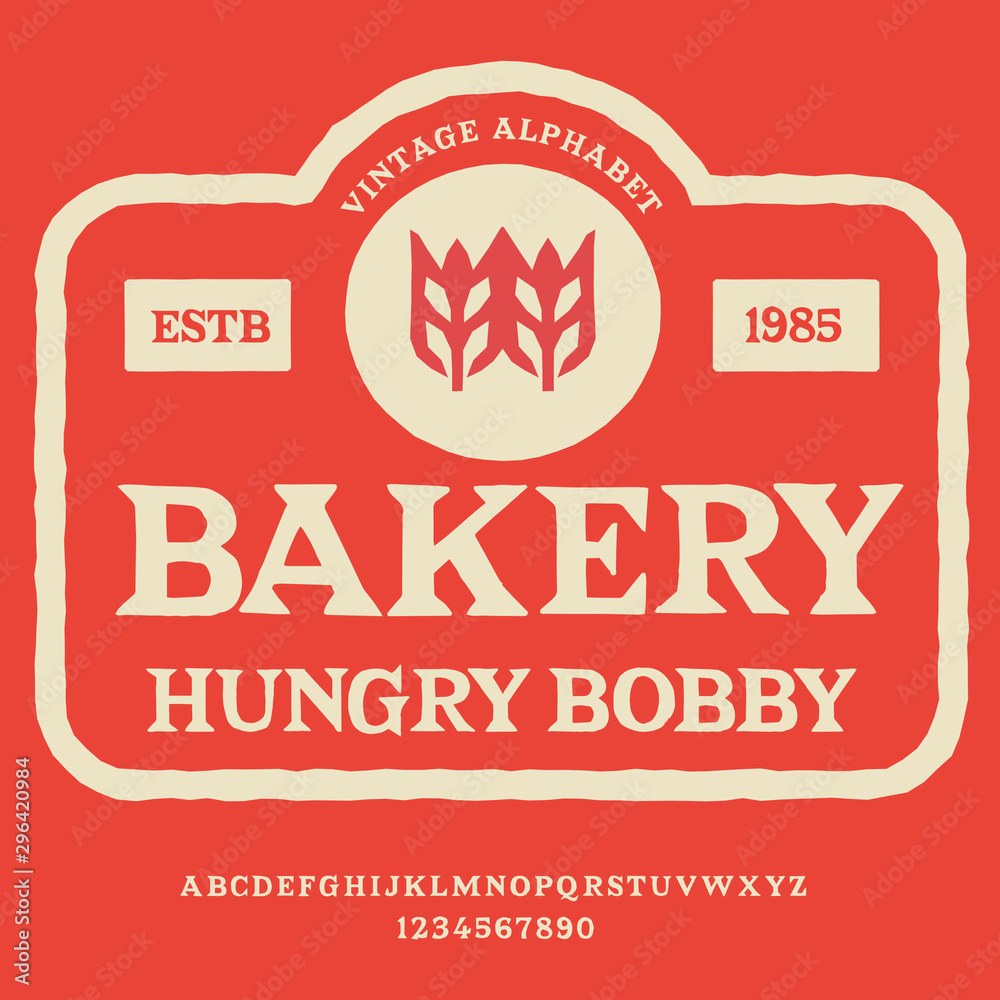 Hand Made Font"Bakery" custom handwritten alphabet. Original Letters ...