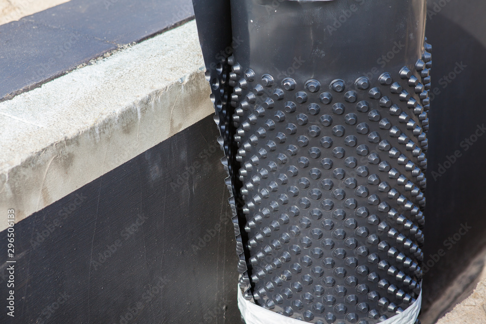 Hydroisilization of ground floor fundam using a bucket film Stock Photo ...