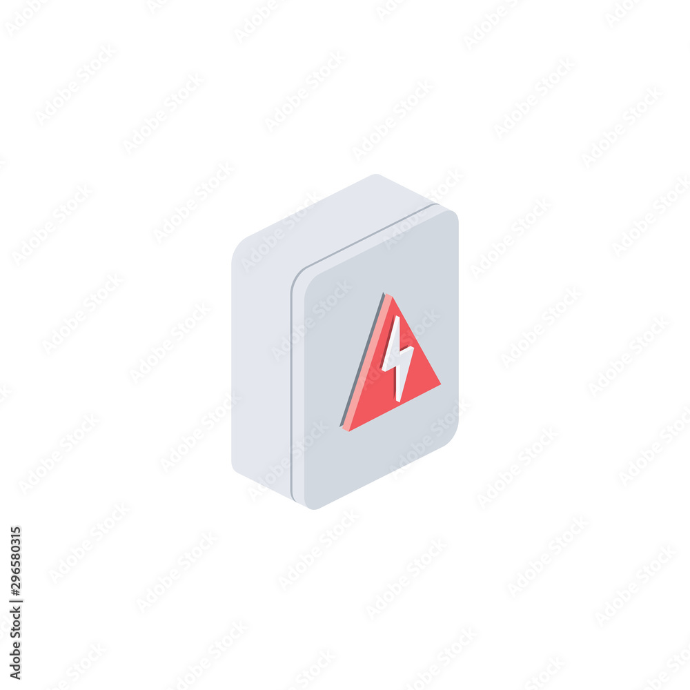 Switchboard vector 3d isometric, color web icon, new flat style ...