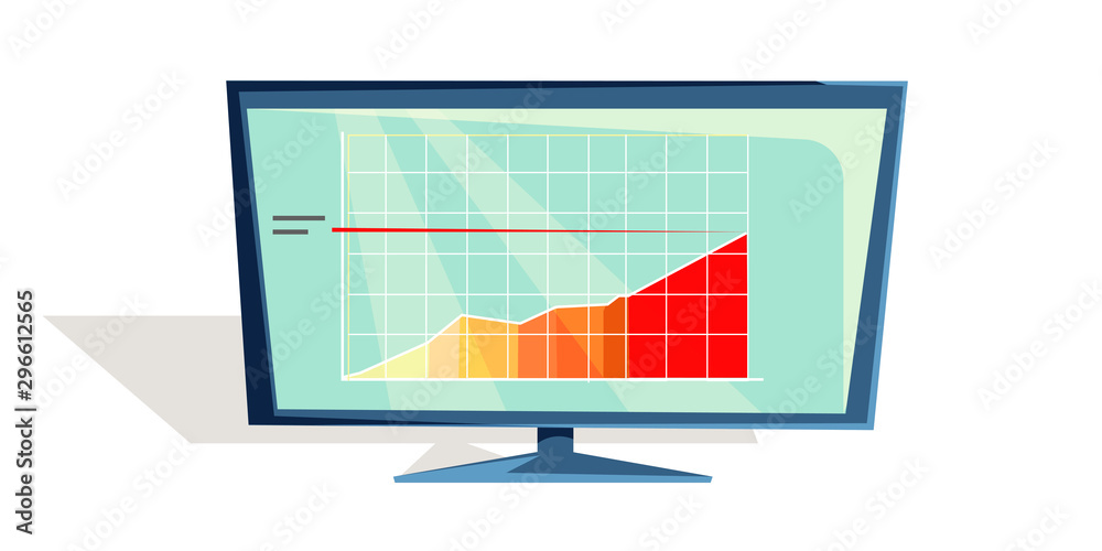 Presentation tv display flat vector illustration Stock Vector | Adobe Stock