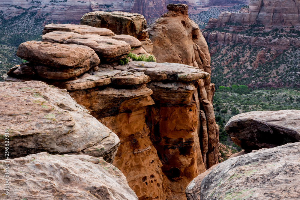 This is a close up view of one of the many types of rock formations ...