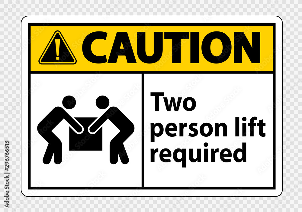 Two person lift required Symbol Sign Isolate on transparent Background ...